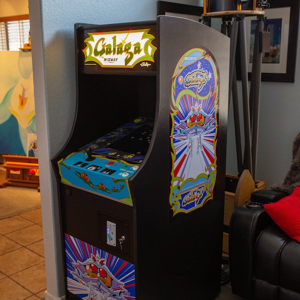 GALAGA Arcade Cabinet Graphics for Reproduction Marquee CPO Side Art ...