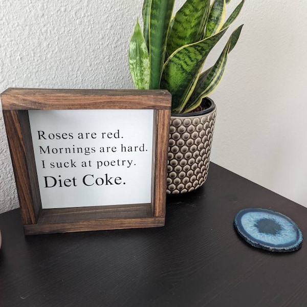 Diet Coke Poem Wood Sign - Etsy