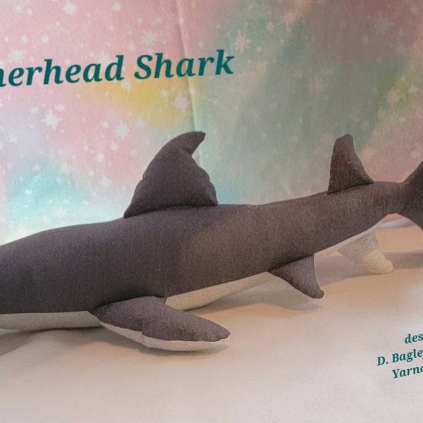 Hammerhead Shark Sewing Pattern - Beginner Sewing Machine Step-by-step Tutorial With Traceable ...