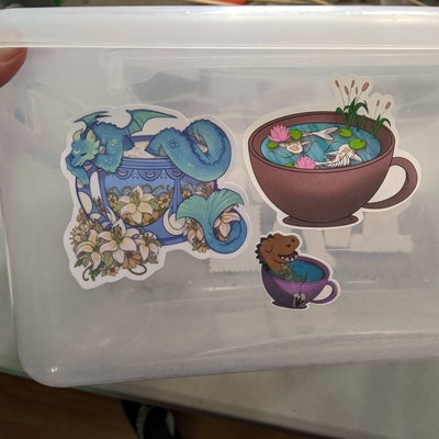 Moon Tea, Galaxy Tea Cup, Waterproof Vinyl Sticker for Laptop, Water ...