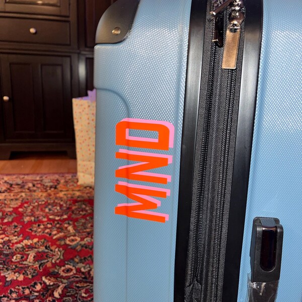 Double-layer Monogram Decal, Shadow Block Monogram, Monogram Sticker ...