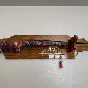 Rustic CHERRY Pyrography Wood Burned Henry Gun Rifle Plaque Ranch ...