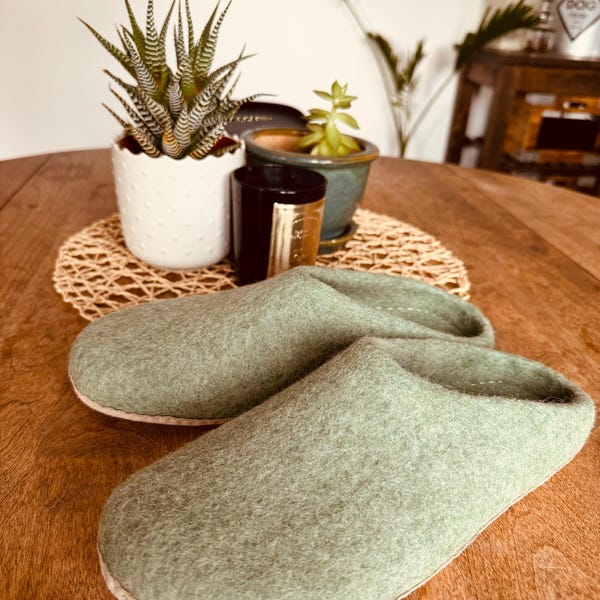 Luxury Organic Merino Wool Slippers Eco-friendly Warmth, Non-slip ...