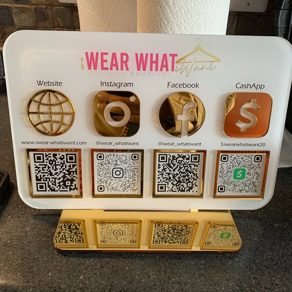 Scannable QR Code | 4 Icons Qr Code | Multi Qr Code | Qr Code Sign | Qr Code Sign for Business ...