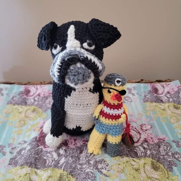 Boxer Crochet Pattern, Crochet Boxer Dog Pattern, Amigurumi Boxer ...