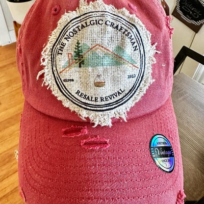 Vintage Logo Hat, Custom Distressed Raggy Patch Hat With Your Logo ...