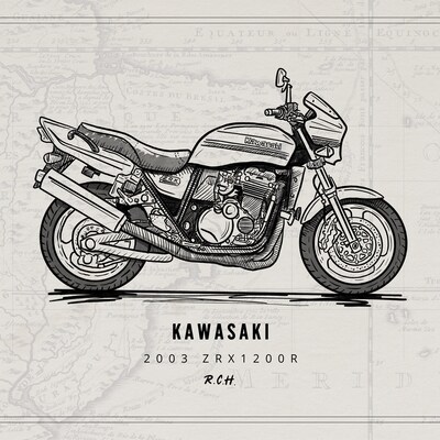 Custom Made Motorcycle Drawing Detailed Ink Drawing Gift - Etsy