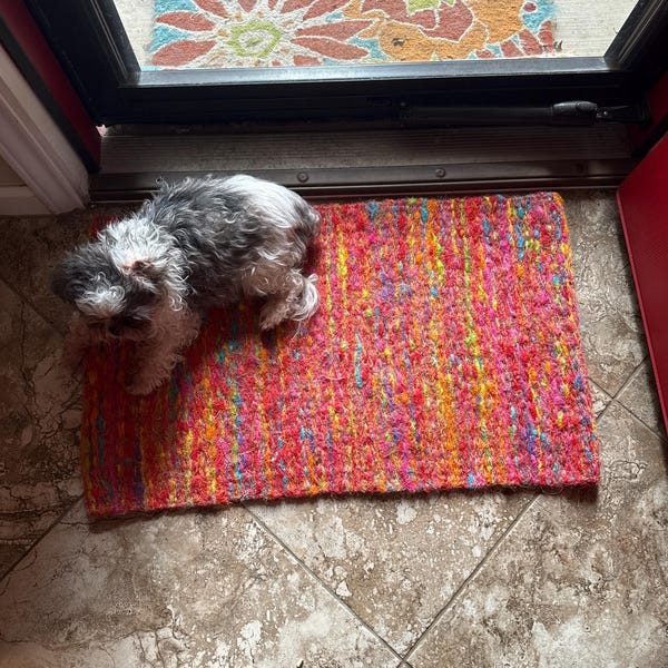 Entryway Sisal Rug, Handwoven Red Lava Welcome Mat, Colorful Doormat ...