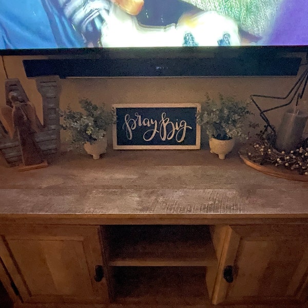 Pray Big Wood Sign, Prayer Wall Art, Christian Gift for Prayer Warrior ...
