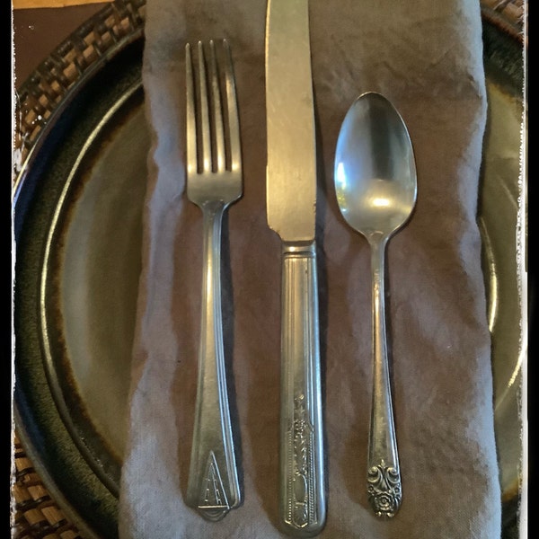 Mismatched Silverware, Vintage Mix Match Silverplate, Bulk Silverware ...