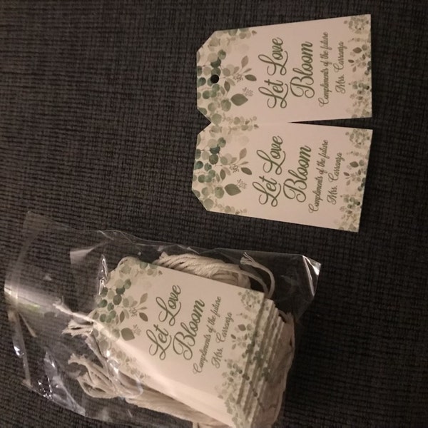 Printable OR Printed Floral Wedding Favor Tags - Choose Flower Graphic ...