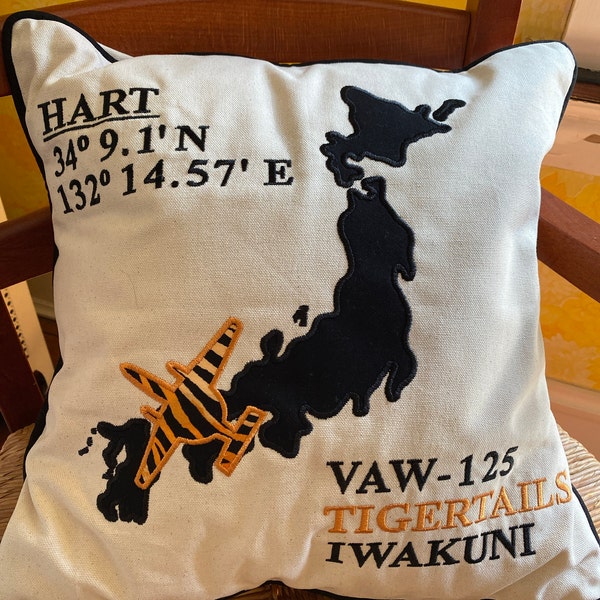 Handmade Navy Chief's Pin 16" X 16" Pillow Fouled Anchor Christmas Gift ...