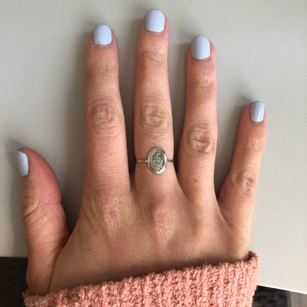 Virgin Mary Ring | Religious Jewelry | Mary Ring in Gold Filled and ...