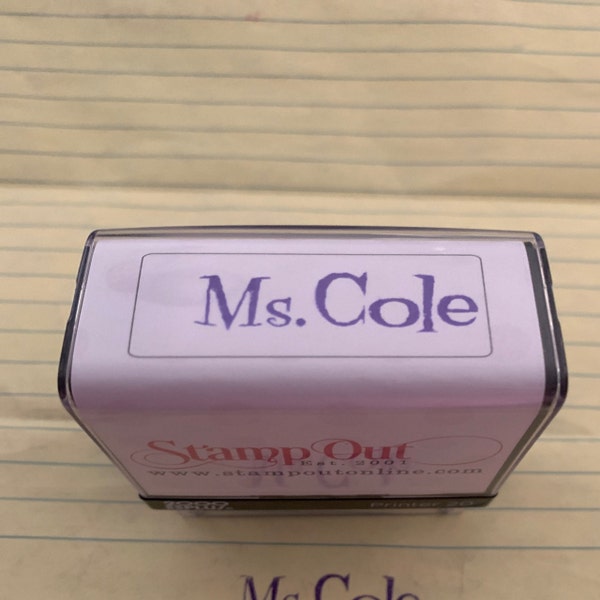 Custom Name Stamp Signature Rubber Stamp Self Inking Great Teacher ...