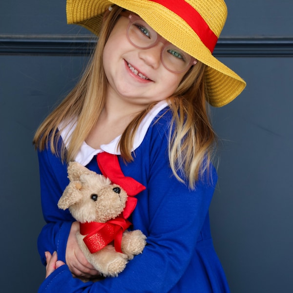 Madeline Blue or Yellow Dress With Collar and Tie (not Included Hat ...