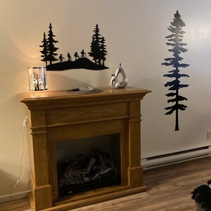 Rustic Metal Mountain Wall Art Vector Style. | Etsy