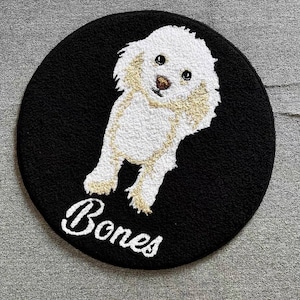 Custom Pet Portrait Rug Personalized Cartoon Pet Rug, Animals, Dog, Cat ...