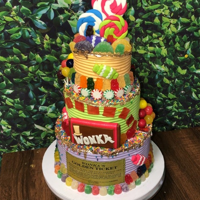 Willy Wonka Inspired Cake Topper Set 11 Pc - Etsy