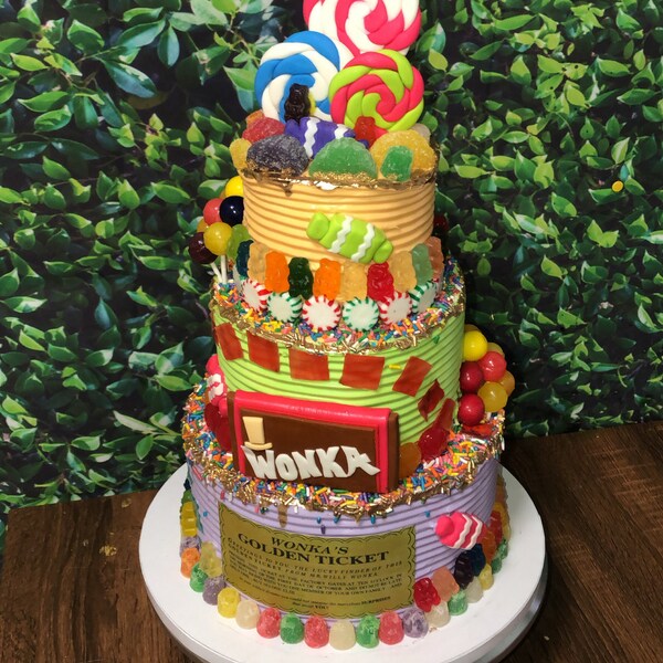 Willy Wonka Inspired Cake Topper Set 11 Pc - Etsy