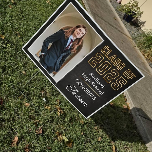 Middle School Graduation Yard Sign, Graduation Party Decor ...