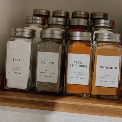 160 Minimalist White Spice Labels. Preprinted Modern Farmhouse - Etsy