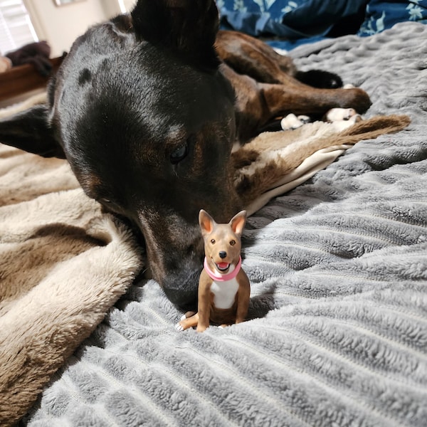 Custom Dog Wedding Cake Topper, Handmade Polymer Clay Pet Figurine ...