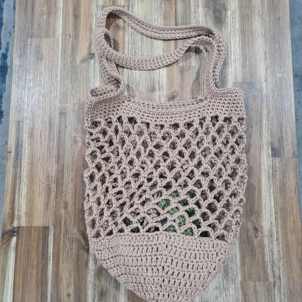 Foldable Crochet Market Bag Pattern—foldable Orange Bag—crochet ...