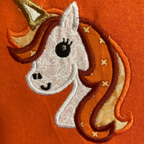 Unicorn Embroidery Applique Design, Unicorn Machine Embroidery, Cute ...