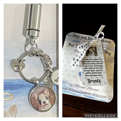 Pet Memorial Key Ring Pet Memorial Keychain With Custom Photo and ...