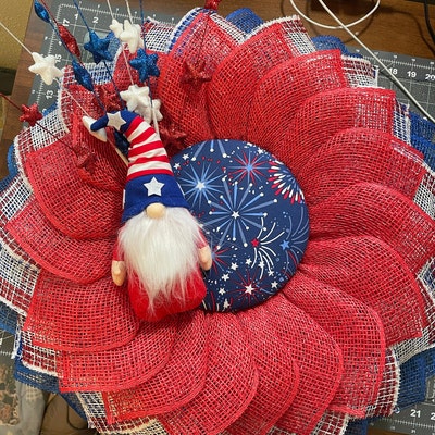 Firefighter / EMT Center for Wreath, Wreath Attachment, Fabric Center ...