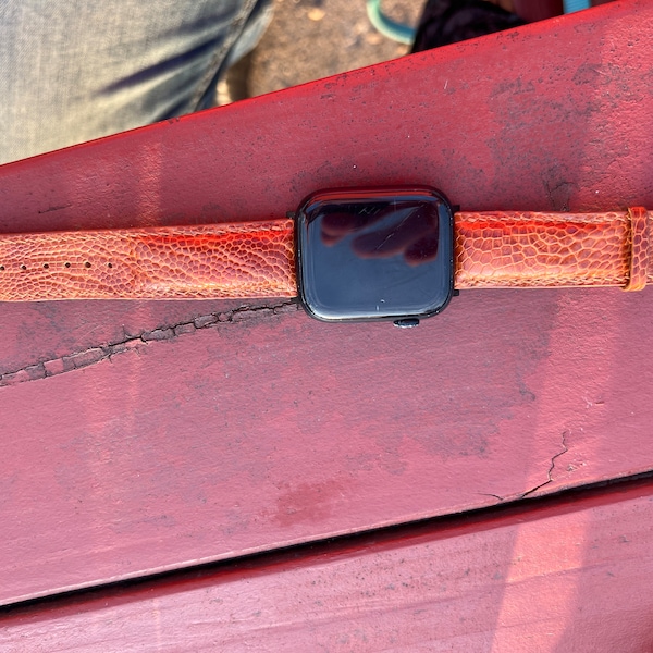 Brown Alligator Apple Watch Ultra Band: Custom Leather Strap for Sizes ...