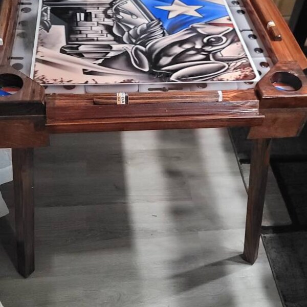 PRE ORDER!! Made in U.S.A Cuban Handmade BIG Domino Table. All Wood ...