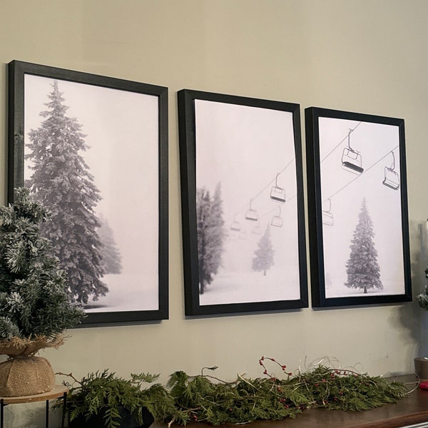 Set of 3 Ski Prints Modern Ski Art Gallery Wall Ski Poster Ski Decor ...