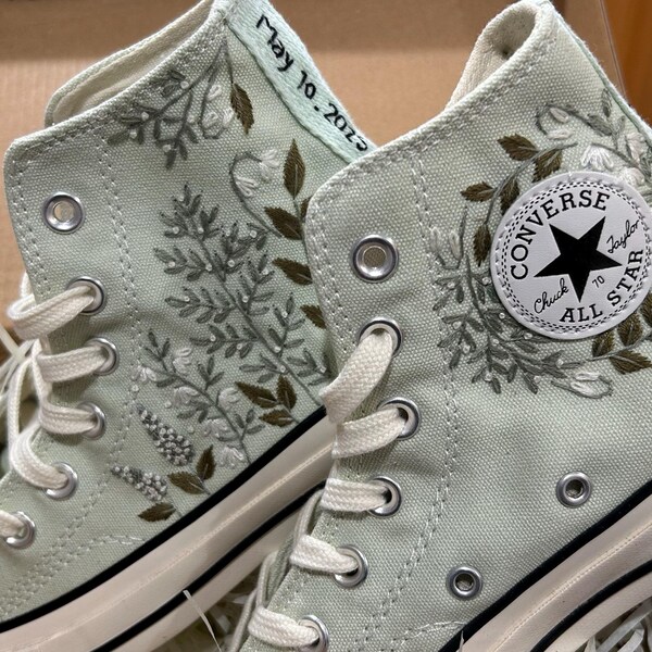 Custom Converse Chuck Taylor Daisy Flower Embroidered Converse Shoes ...