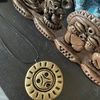 Taino Art Metallic Gold Guanin Amulet - Etsy