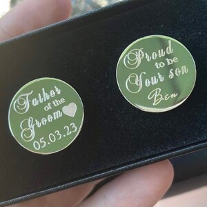 Personalised Wedding Party Role Cufflinks Best Man Cufflinks - Etsy UK