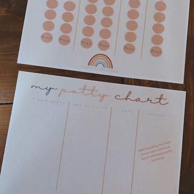 Printable Potty Training Chart Rainbow Potty Chart Gender Neutral ...