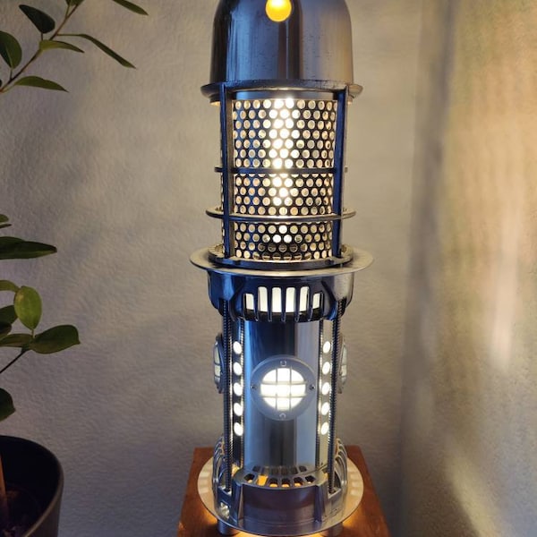 LED Vermilion Table Lamp, Retro, 1960s, Futuristic, LED - Etsy