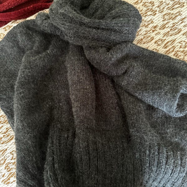 Hand Knitted Sweater, Accordion Hood, Plus Size Jumper, Over Size ...