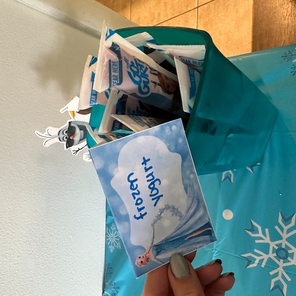 Frozen Party Food Label, Frozen Party Food Tents, Frozen Place Cards ...