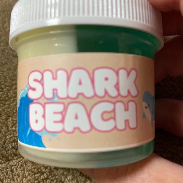 Shark Beach Slime, Cloud Slime, Clear Slime, Ocean Slime, Birthday Gift ...