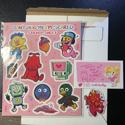 Dont Hug Me Im Scared DHMIS Die Cut Vinyl Sticker Sheet 6.5 X 5.5 10 ...