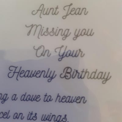 One Year Death Anniversary Grief Keepsake Card, One Year Since You Left ...