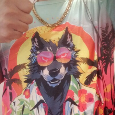 Muscular Fursona Swimmer Furry Shower Curtain Unique Wall Hanging Decor ...