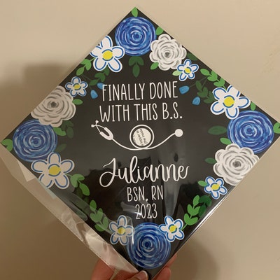Custom alphabet Border Graduation Cap Topper/ - Etsy