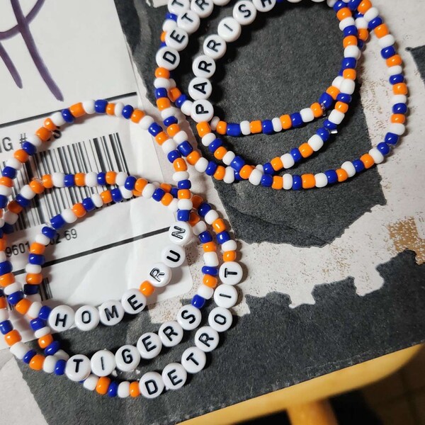 University of Michigan Handcrafted Bead Bracelet by Shelby Harris ...