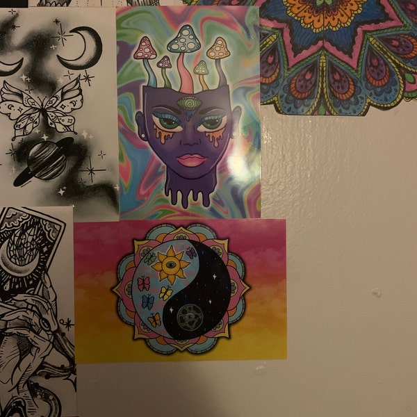 Mini Trippy Prints | Print Collection 5 - Etsy
