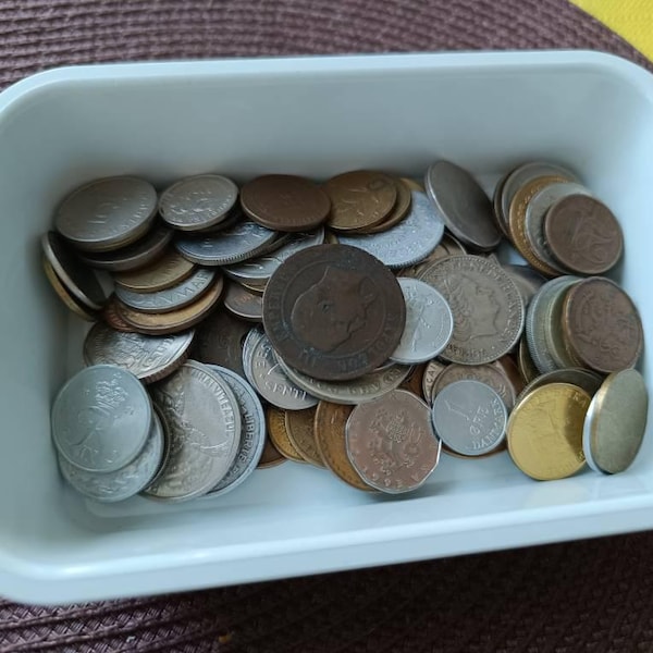 Old Exotic World Coins Bulk Lot World Money From a Big Pile, Various ...