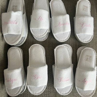 Spa Slipper Iron on Vinyl Decals, Bride, Bridesmaid, Maid of Honour ...