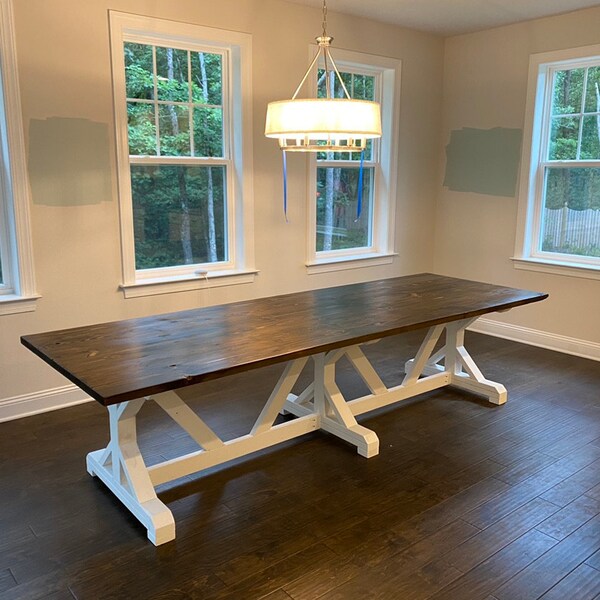 Large Farm Table, Farm House Table, Farm Table Farmhouse Table, Rustic ...